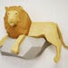 Papercraft Lion 3D paper model PDF paper craft template low
