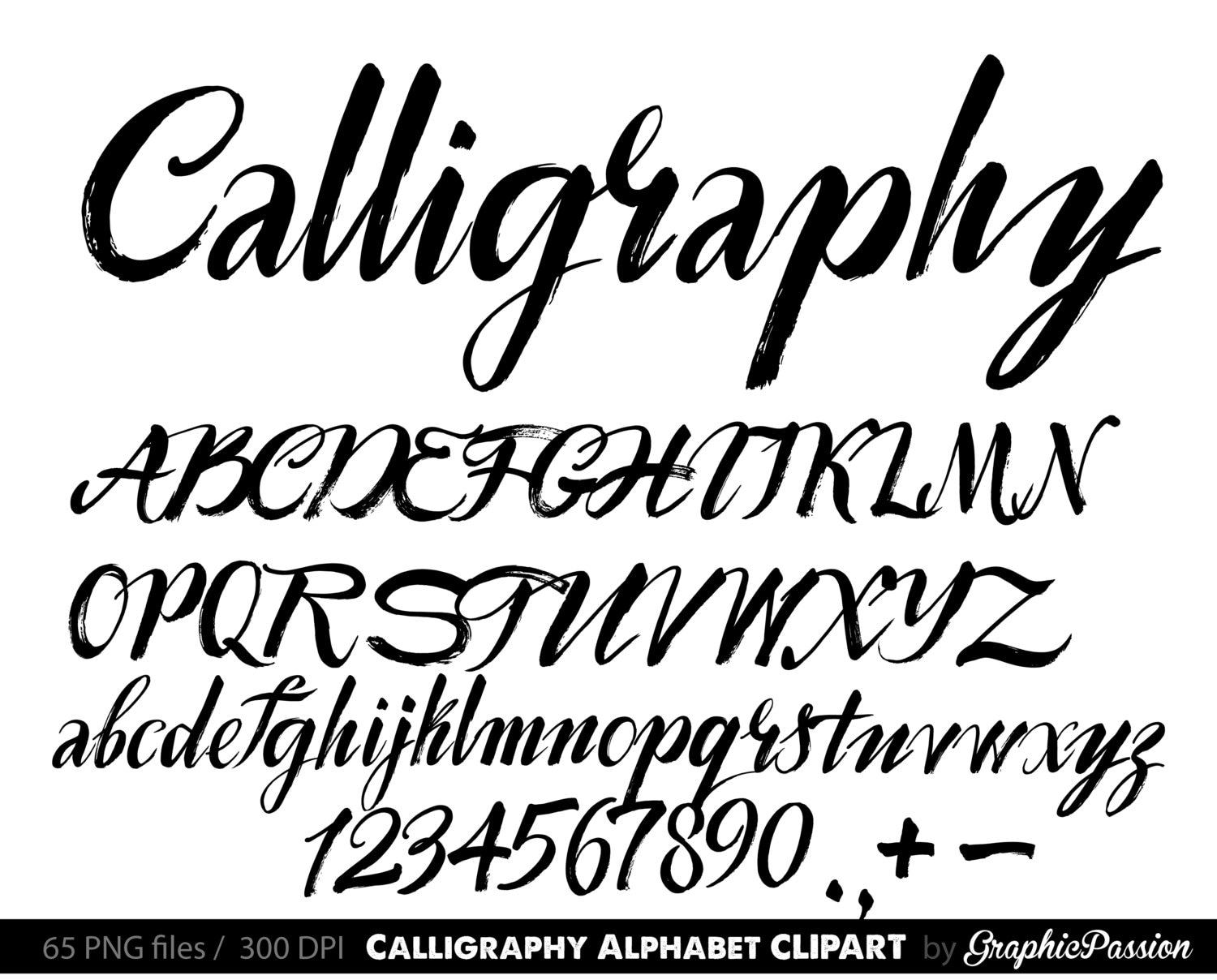 Calligraphy Alphabet clip art Calligraphy clip art
