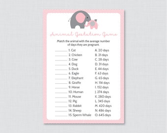 Elephant Baby Shower Word Scramble Game Printable Instant