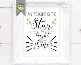 Star teacher | Etsy