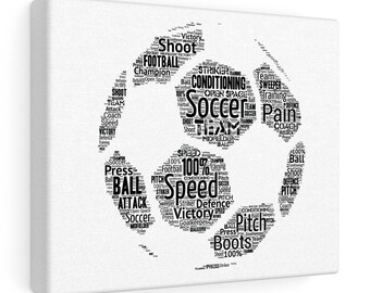 Soccer word art | Etsy