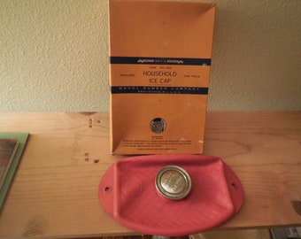 Vintage Davol Ice Cap Bag W/ Box Rubber Moulded 402 Medical