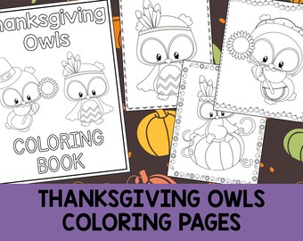 Owl coloring | Etsy