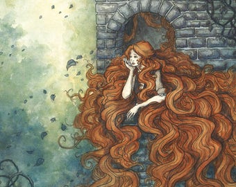 Princess Pinup Rapunzel: Art Print