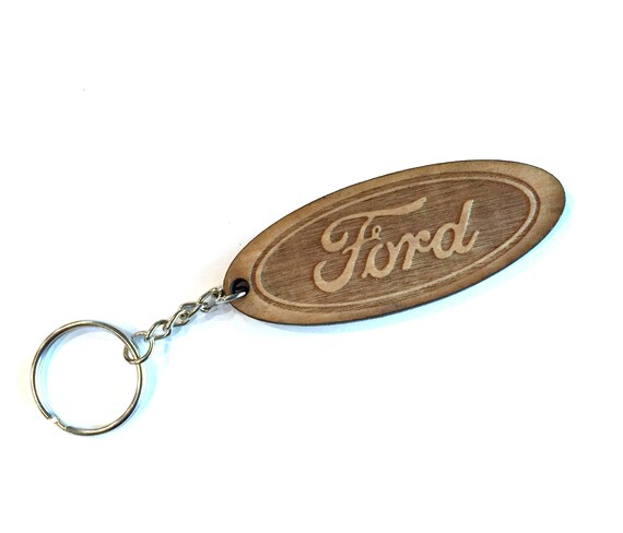 Ford keychain ford logo key chain car keychain wood