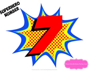 SUPERHERO NUMBER Superhero Printables Number 8 Superhero