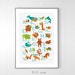 ITALIAN Alphabet Poster with animals from A to Z BIG POSTER