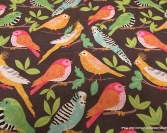Tropical bird fabric | Etsy
