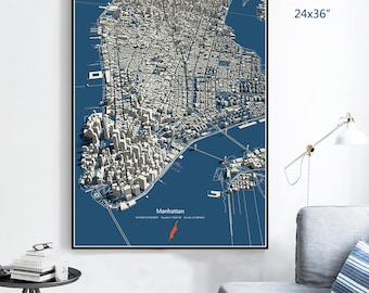 New york city map | Etsy