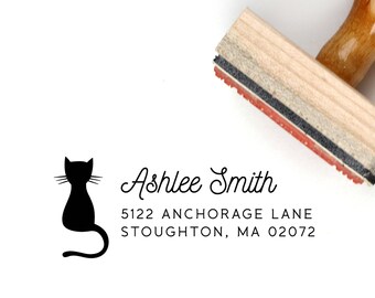 Cat address labels | Etsy