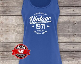 1971 birthday shirt | Etsy