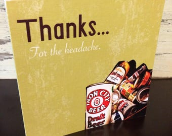 Beer thank you card | Etsy