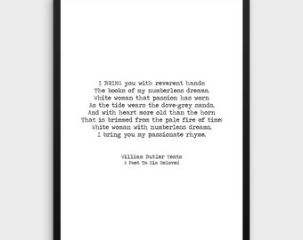 William butler yeats | Etsy