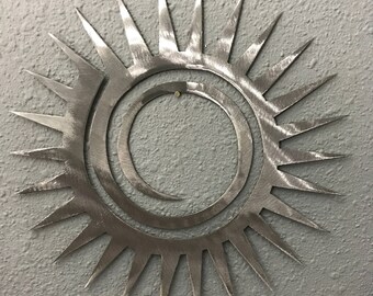 Metal sun wall art | Etsy