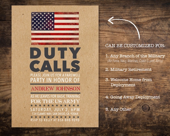 Deployment Party Invitation Ideas