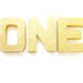 Gold Glitter ONE Letters Glitter Letters Custom Ornament