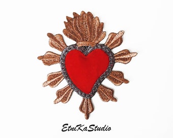 Sacred heart patch | Etsy