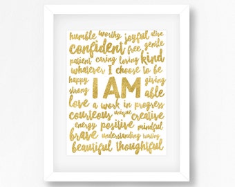 Affirmation wall art | Etsy