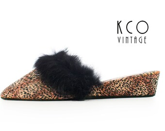 Marabou slippers | Etsy