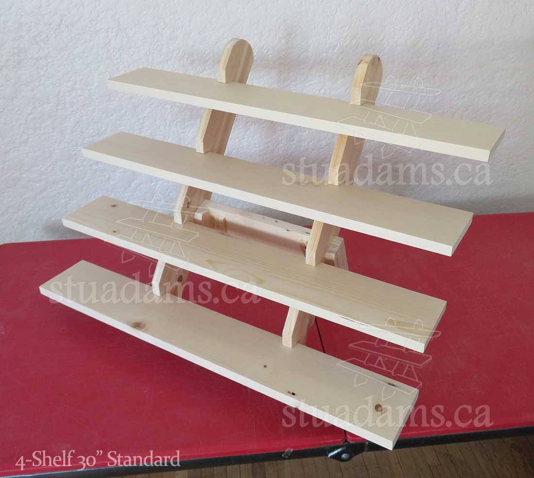 4-Shelf 30 Wide collapsible riser portable display stand