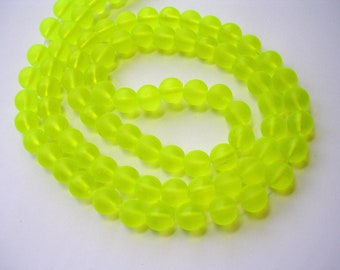 Bright yellow beads | Etsy