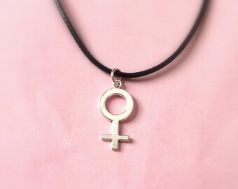 Female Symbol Necklace Feminist Necklace Female Necklace