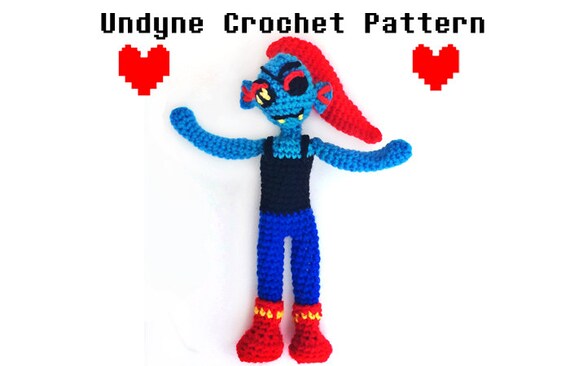 Undyne Crochet Pattern Undertale Amigurumi Kawaii Crochet