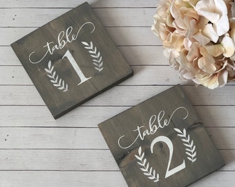 Rustic table numbers | Etsy