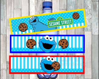 Cookie monster label | Etsy