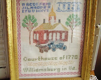 Williamsburg sampler | Etsy