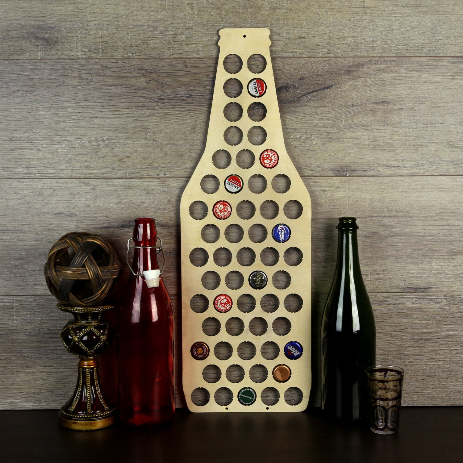 Beer Bottle Cap Holder Wood Beer Cap Display Beer Cap Wall