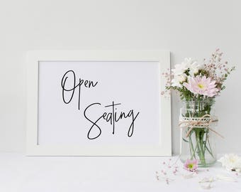 No seating plan sign | Etsy