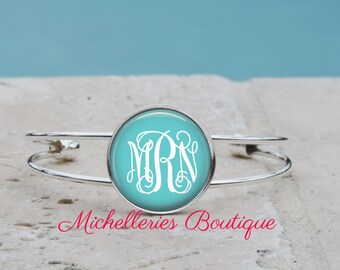 Monogram bracelet | Etsy