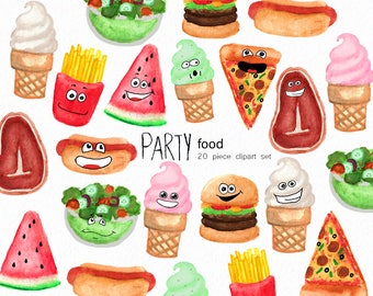 Watercolor food | Etsy