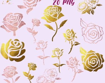 Floral clipart | Etsy