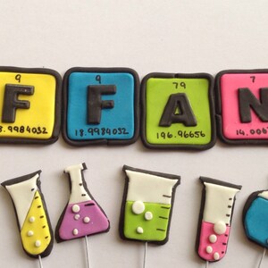 Science cake topper | Etsy