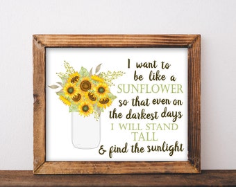 Sunflower quotes | Etsy