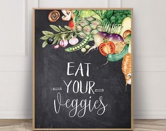 Vegetable chalkboard | Etsy