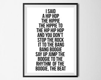 Rap lyrics | Etsy