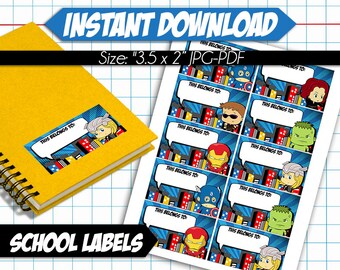 Superhero name tag | Etsy