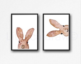 Rabbit print | Etsy