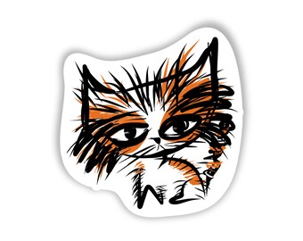 Grumpy cat sticker | Etsy