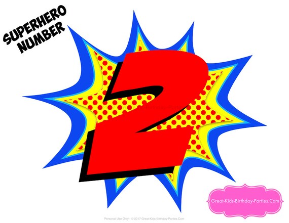 Superheroe Decoraciones Superhéroe Numero 2 Superhéroe