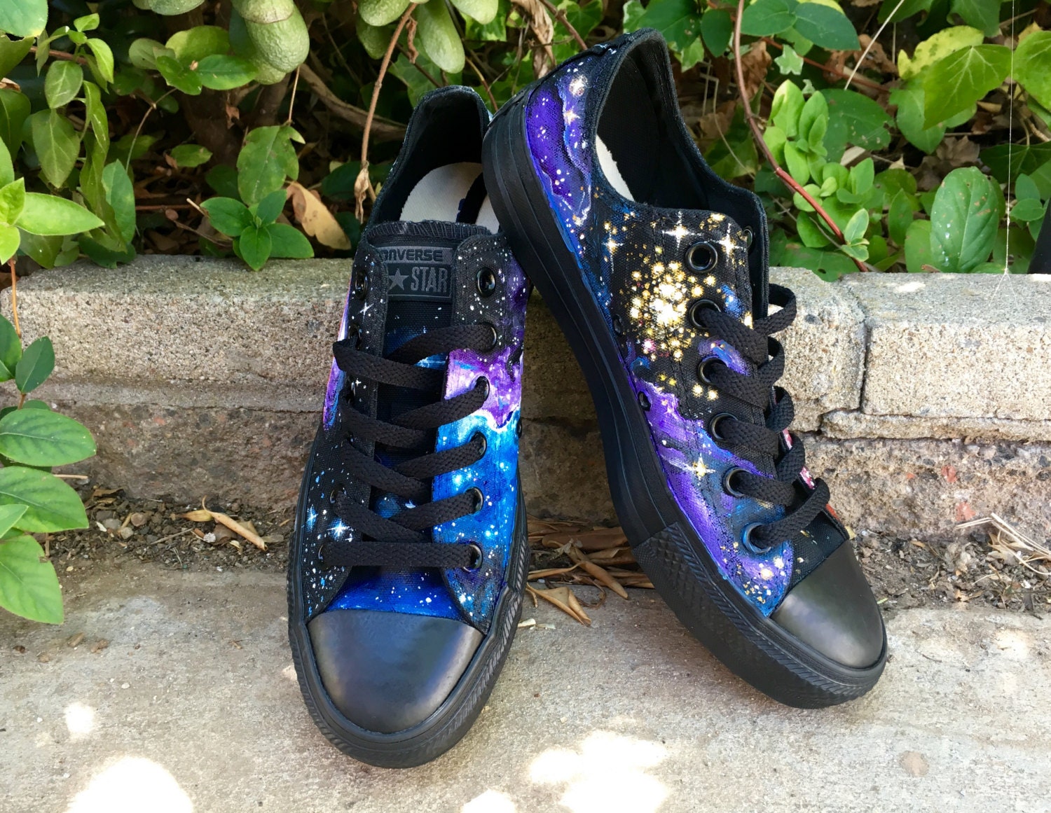 Galaxy Converse // Custom Hand-Painted Space-Themed Shoes
