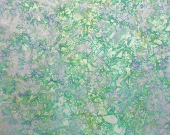 Green batik fabric | Etsy