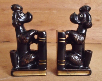 Poodle bookends | Etsy