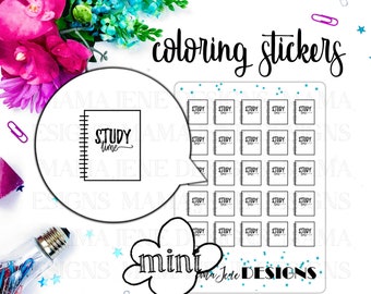Study stickers | Etsy