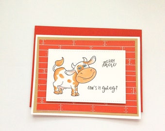 Cow card | Etsy