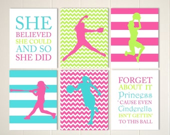 Volleyball softball basketball girls sports modern girls