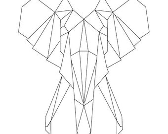 Elephant string art | Etsy